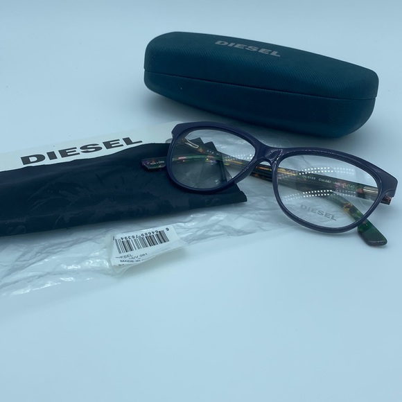 Diesel | Accessories | Diesel 588 Purple Wgreen Tortoise Temples ...